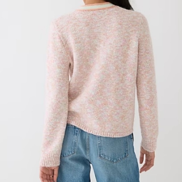 J. Crew | Sweaters | J Crew Marled Sweater Lady Jacket In Ice Pink And ...